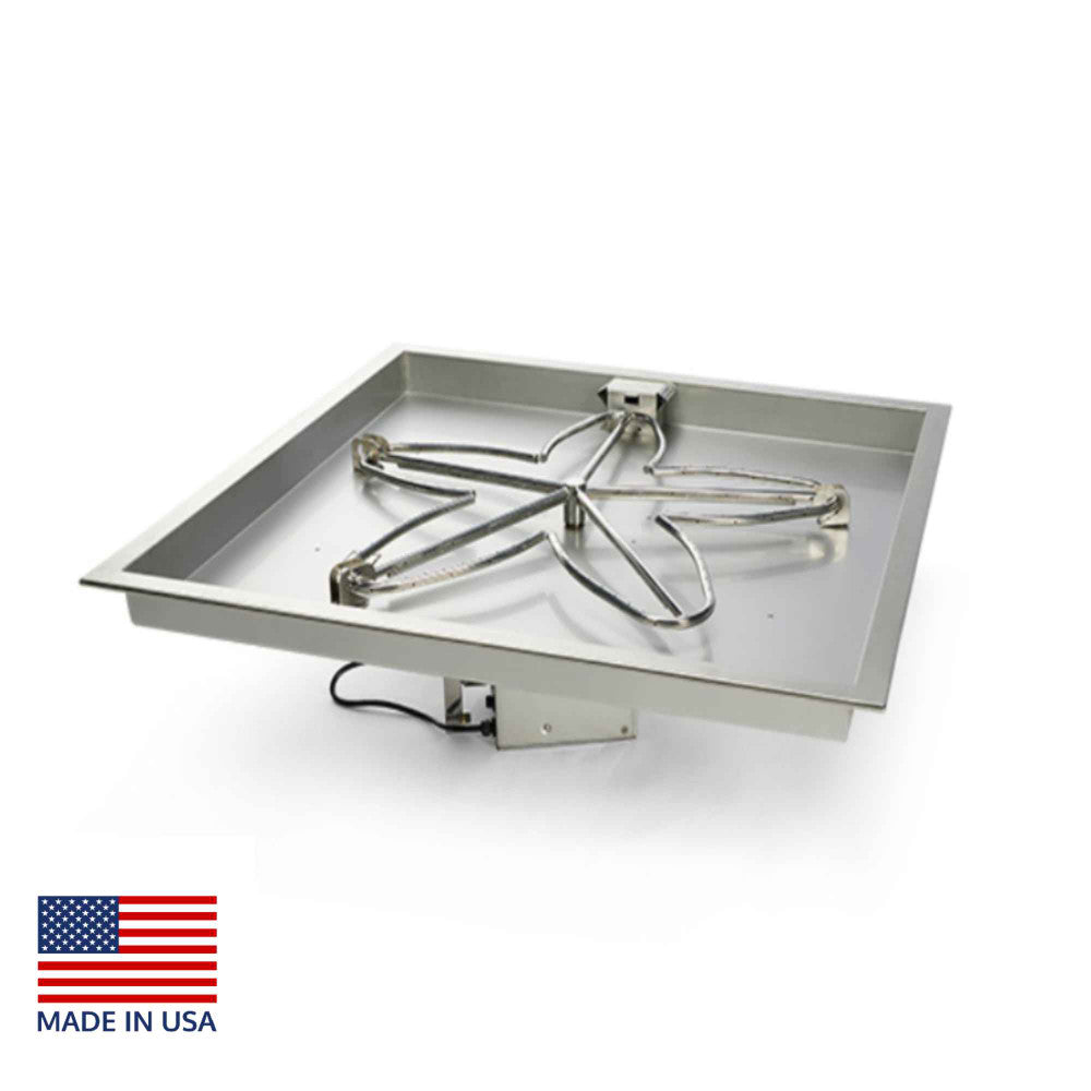 HPC 18" Square Remote Start Fire Pit insert – Celestial Fire Glass