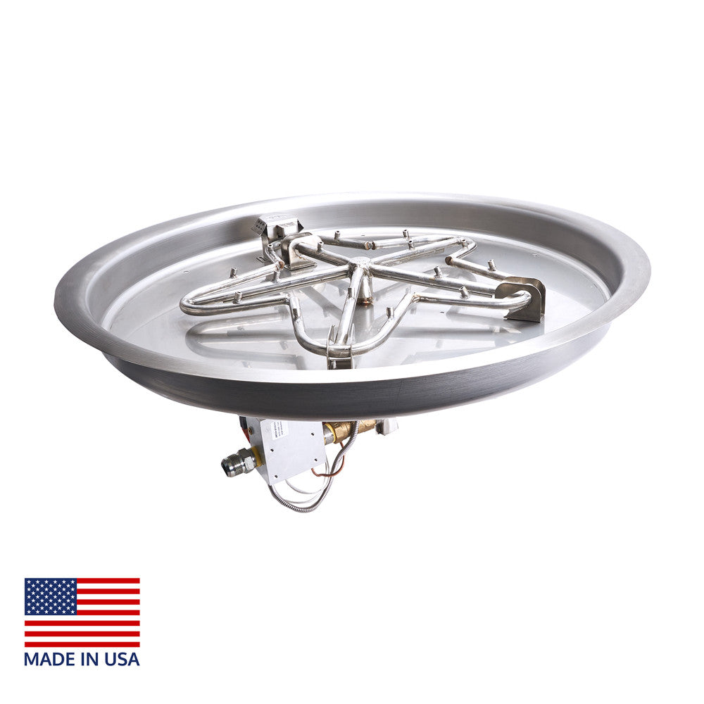 HPC Fire Round Drop-In Torpedo Fire Pit Burner Kit with Remote Start ...